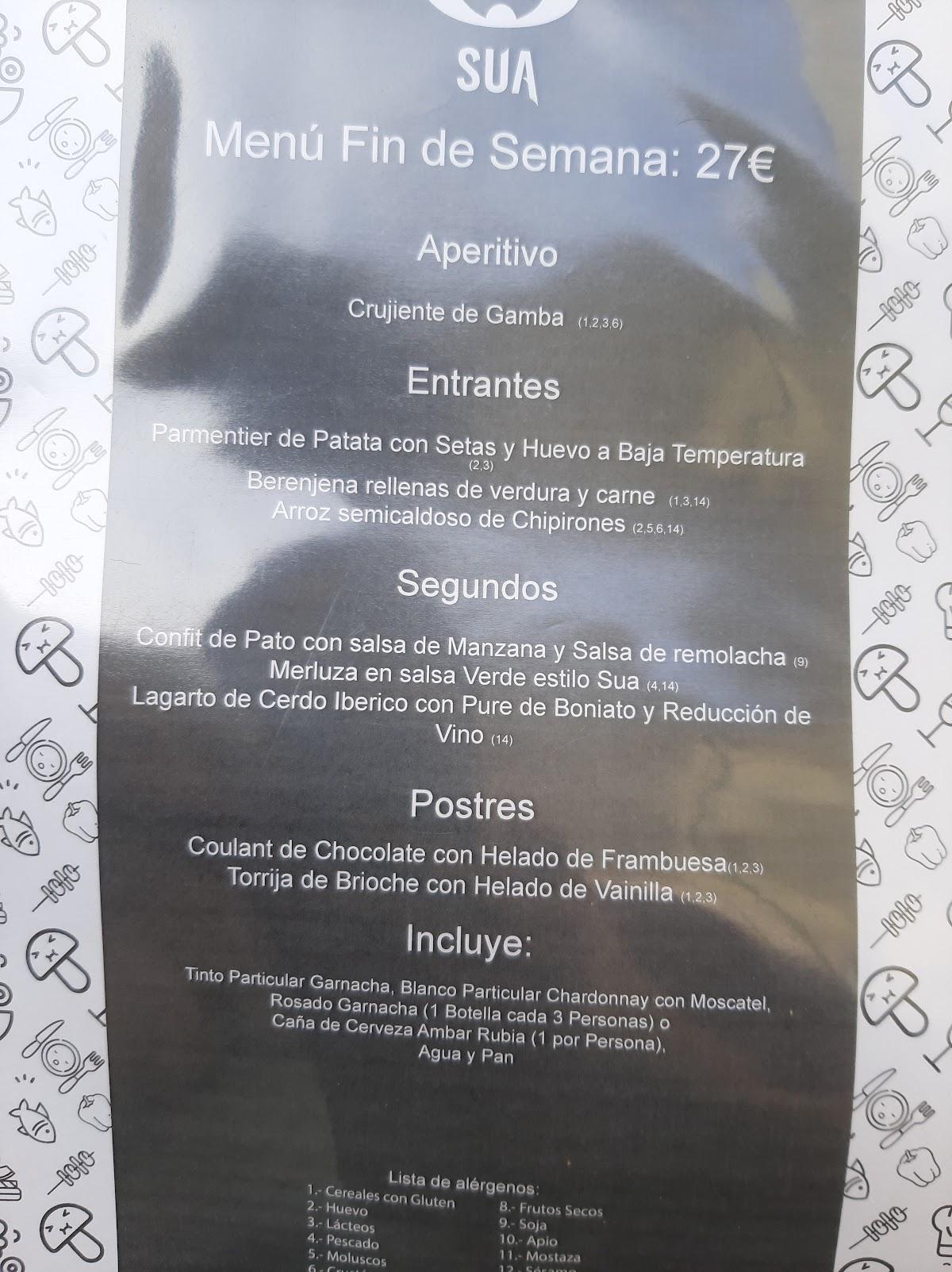 Carta de Restaurante Sua, Tudela