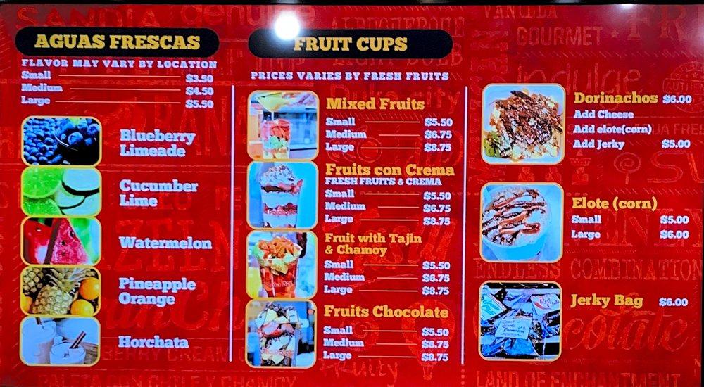 Menu at The Paleta Bar, Colorado Springs, 600 S 21st St #150