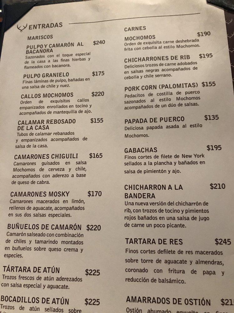Carta del restaurante Mochomos Querétaro, Santiago del Querétaro, Blvd ...