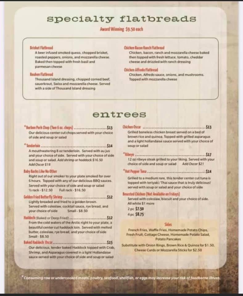 Menu at The Outpost pub & bar, Sherwood