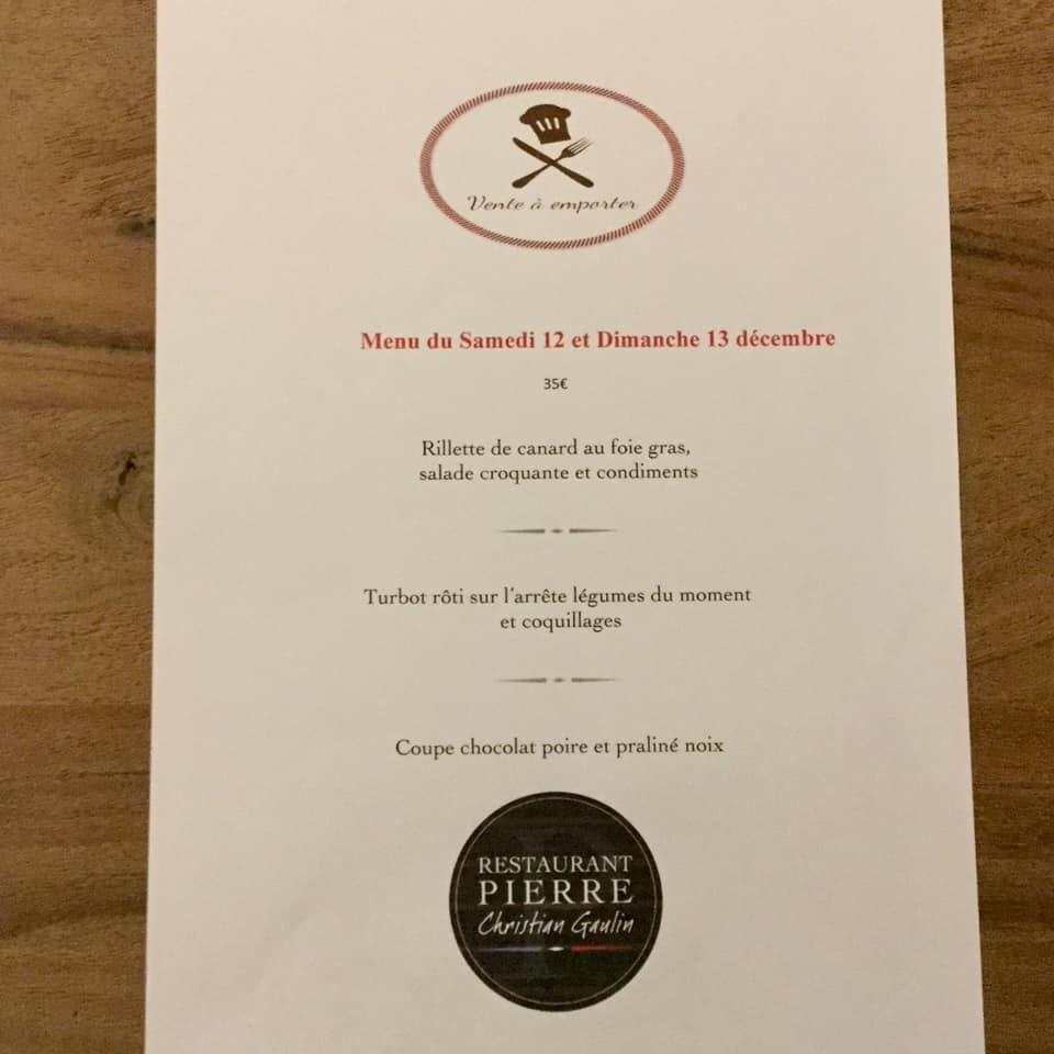 Menu au Restaurant Pierre, Mâcon