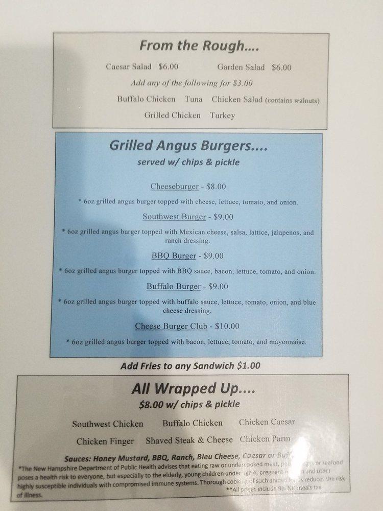 Menu at Windham Country Club Restaurant, Windham