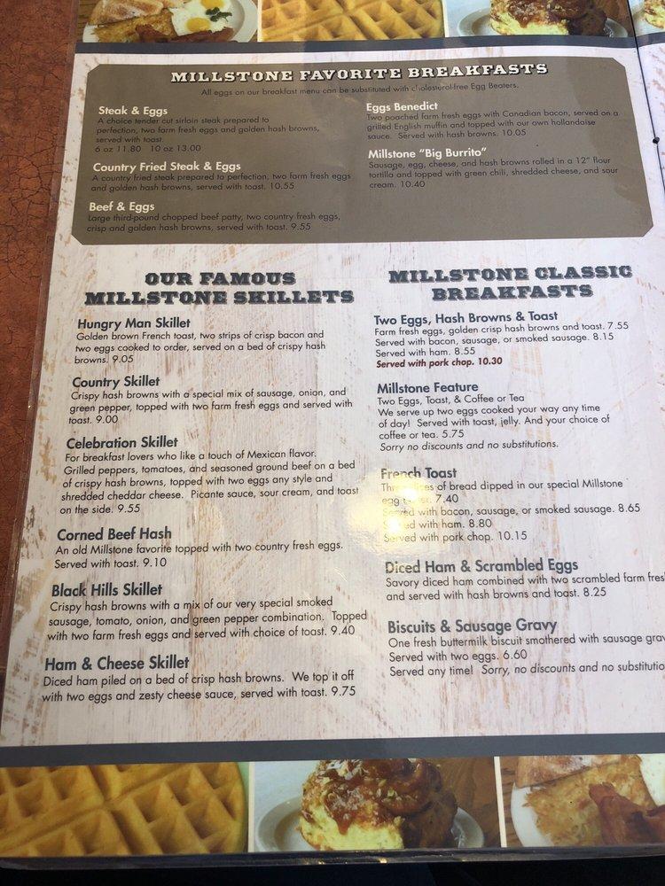 Menu at Millstone Family Restaurant, Rapid City, N Lacrosse St