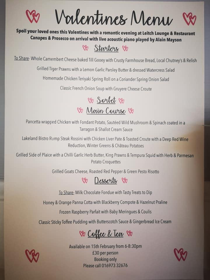 Menu at The Leitch Lounge & Restaurant, Silloth