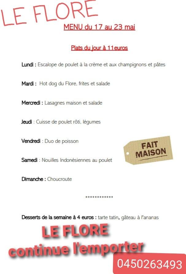 Menu au Brasserie Le Flore restaurant, Thonon-les-Bains
