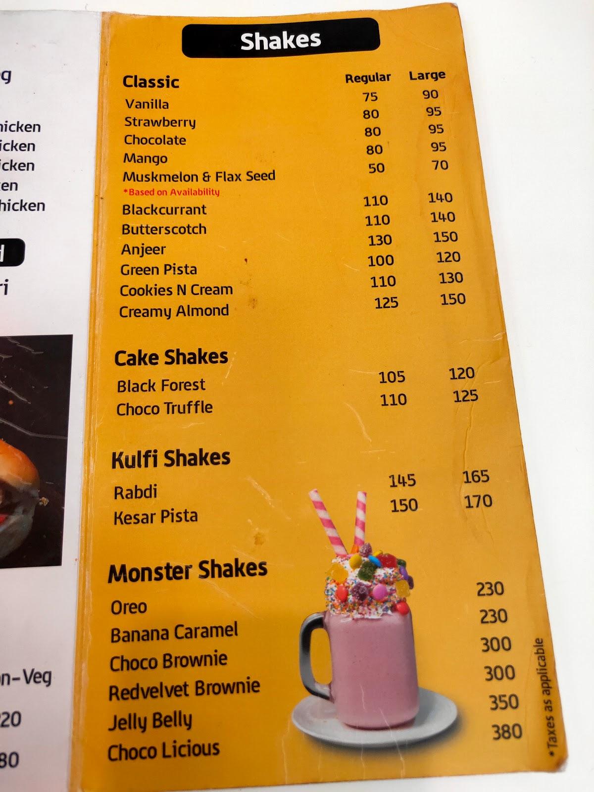 Menu at CK's Bakery- K.K Nagar, Chennai