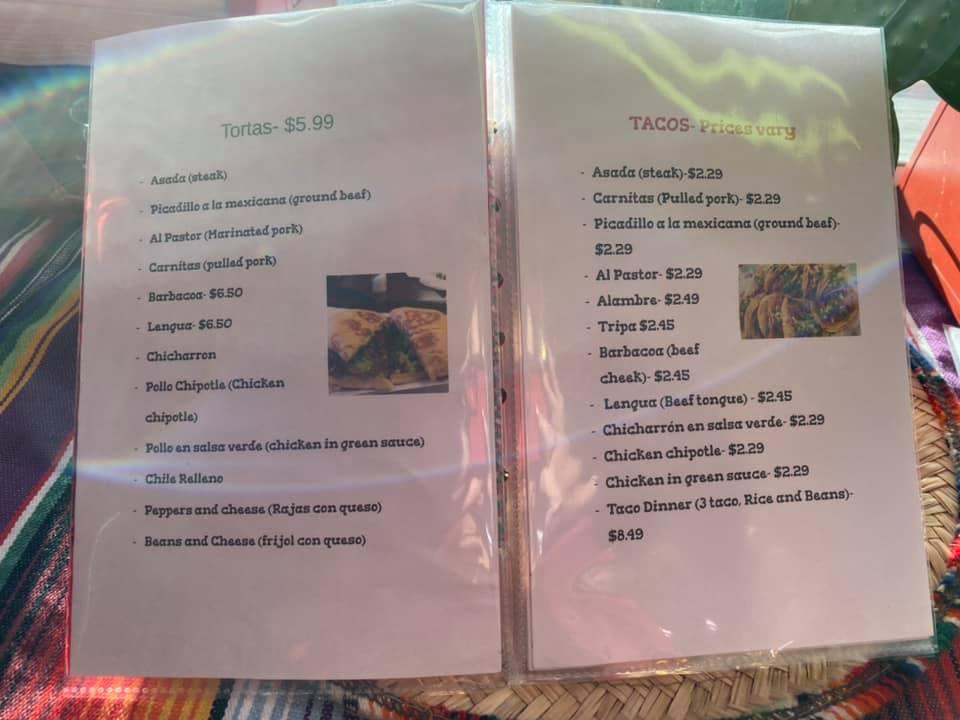 Menu at Cielito Lindo Authentic Mexican Food restaurant, Momence