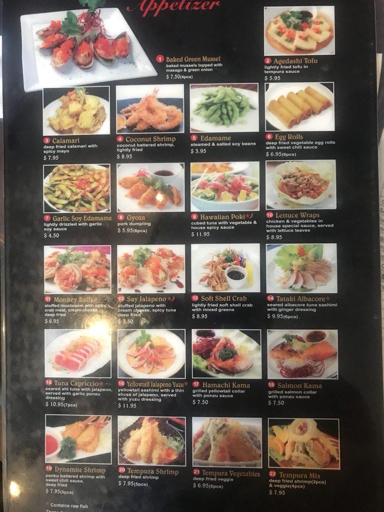Menu at Say Sushi restaurant, Maricopa