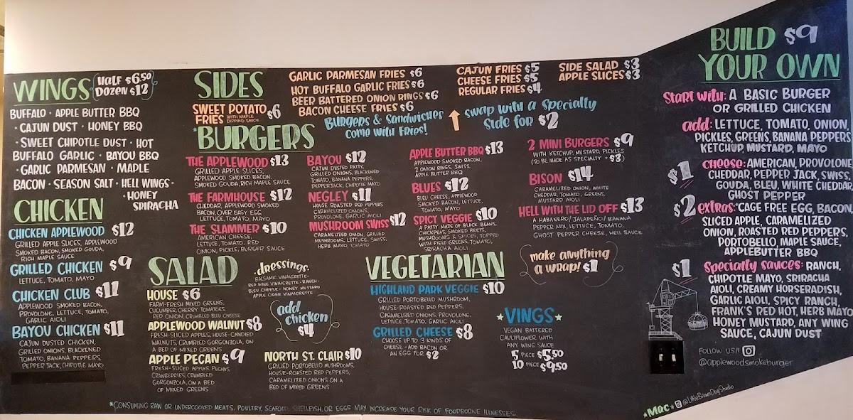 Menu at Park Place Pub, Pittsburgh, -21 Bryant St
