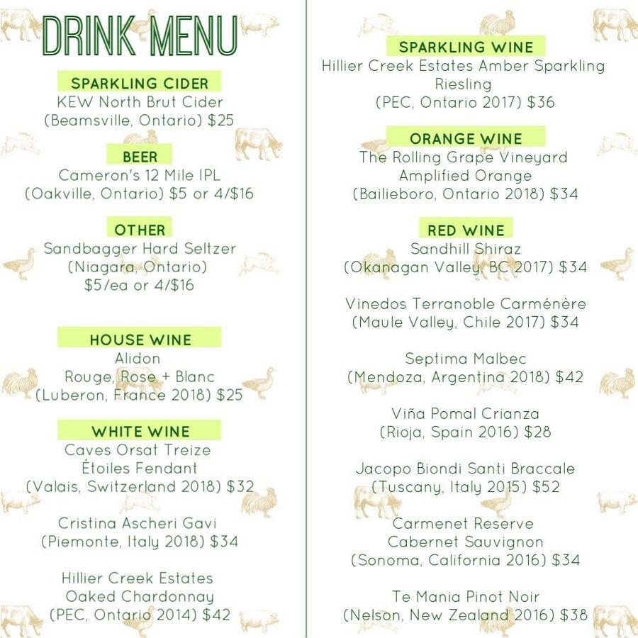 Menu at Rare Restaurant, Peterborough
