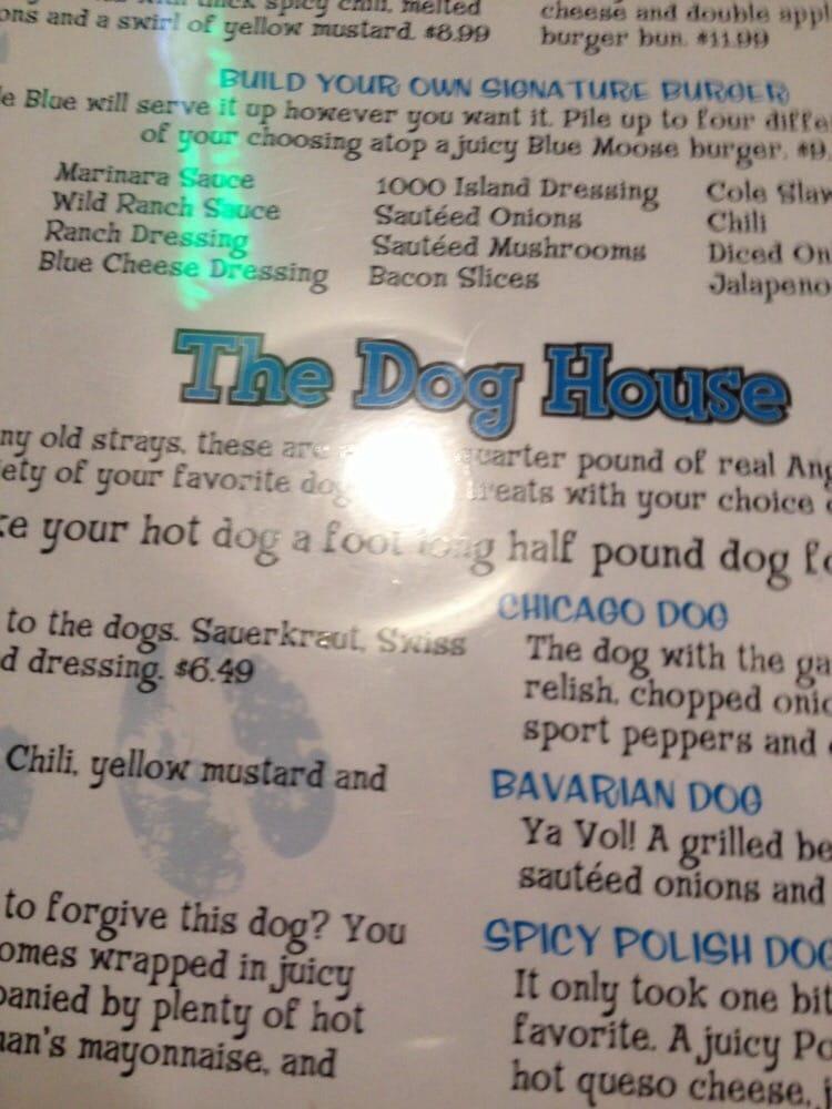 Menu at Blue Moose Burgers & Wings pub & bar, Pigeon Forge