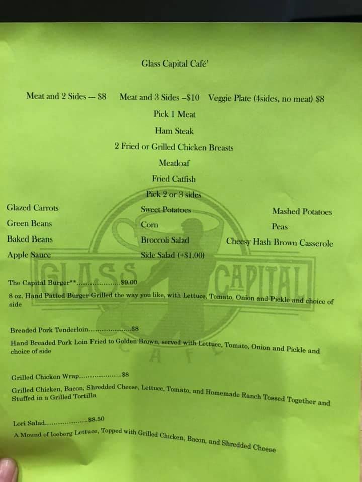 Menu at Glass Capital Grill restaurant, Dunkirk