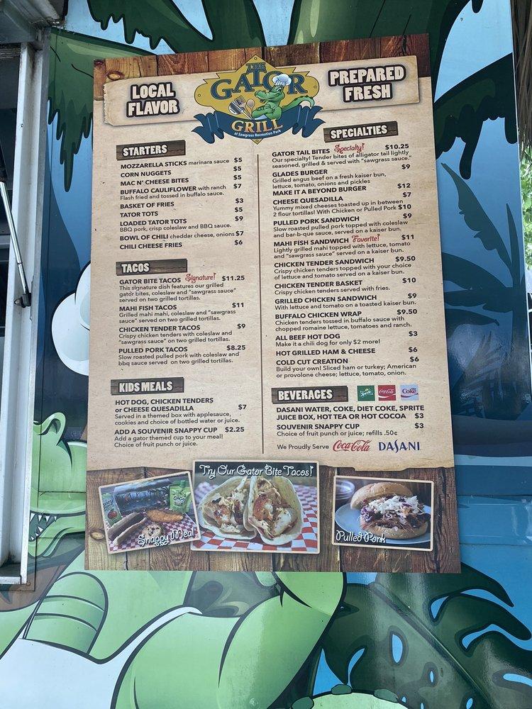 Menu at The Gator Grill, Weston