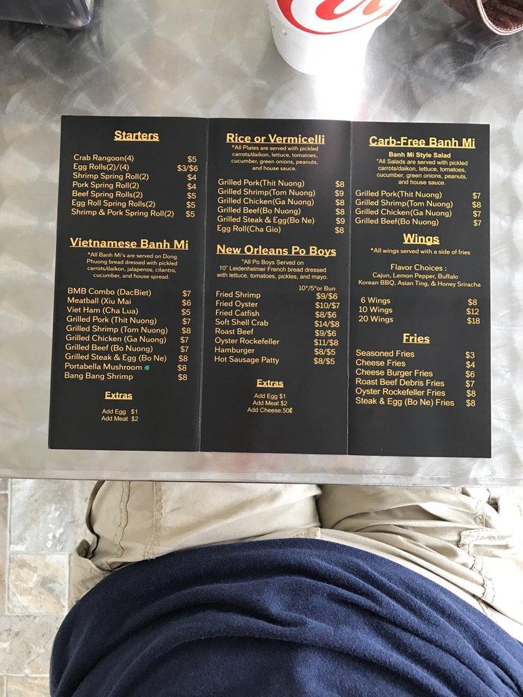 Menu at Banh Mi Boys restaurant, Metairie, Airline Dr Suite B