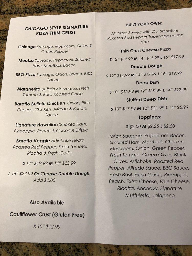 Menu at Il Baretto Ristorante, Plantation