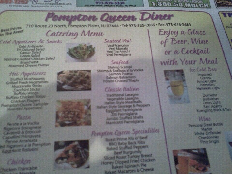 Menu at Pompton Queen Diner & Restaurant, Pequannock Township, 710 NJ-23