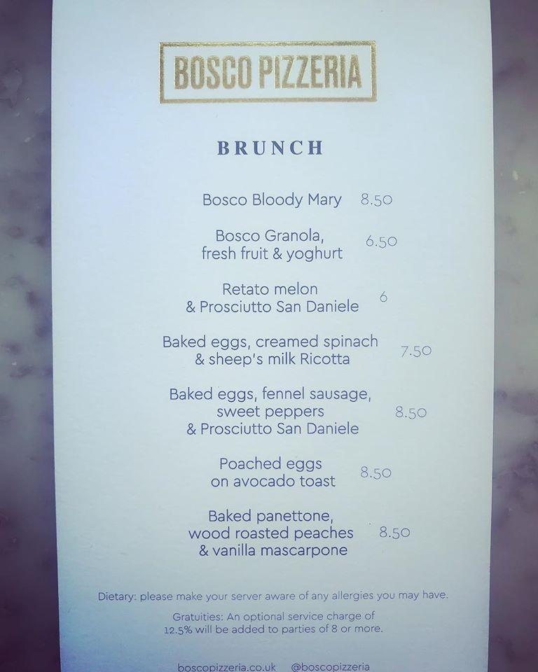 Menu at Bosco Pizzeria Whiteladies, Bristol, 96 Whiteladies Rd