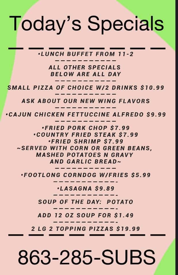 Menu at Classic Pizza & Subs pizzeria, Fort Meade