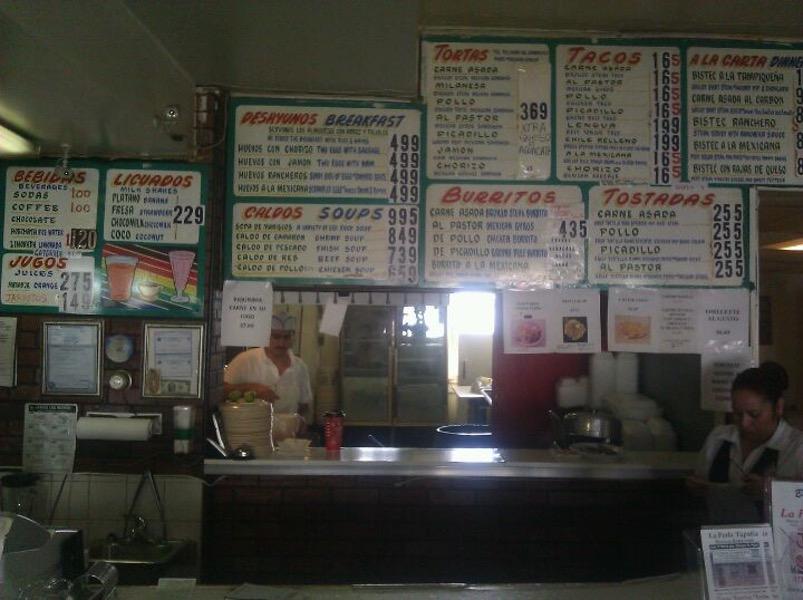 Menu at La Perla Tapatia restaurant, Chicago, W North Ave