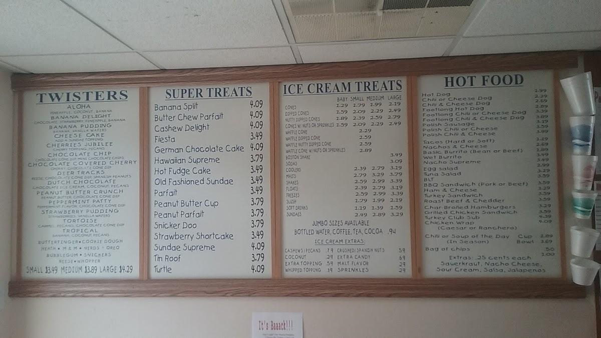 Menu at Tasty Twist of Coldwater restaurant, Coldwater