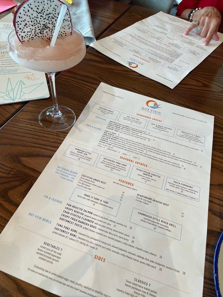Menu at Bay View Restaurant & Bar, Cottonwood Shores