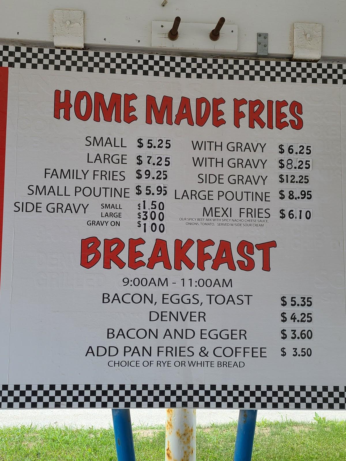 Menu at Dutch Drive Inn restaurant, The Pas
