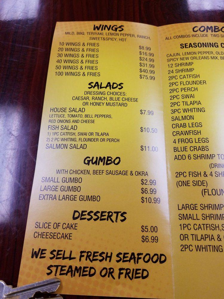 Menu at Mighty Good Seafood restaurant, Austell
