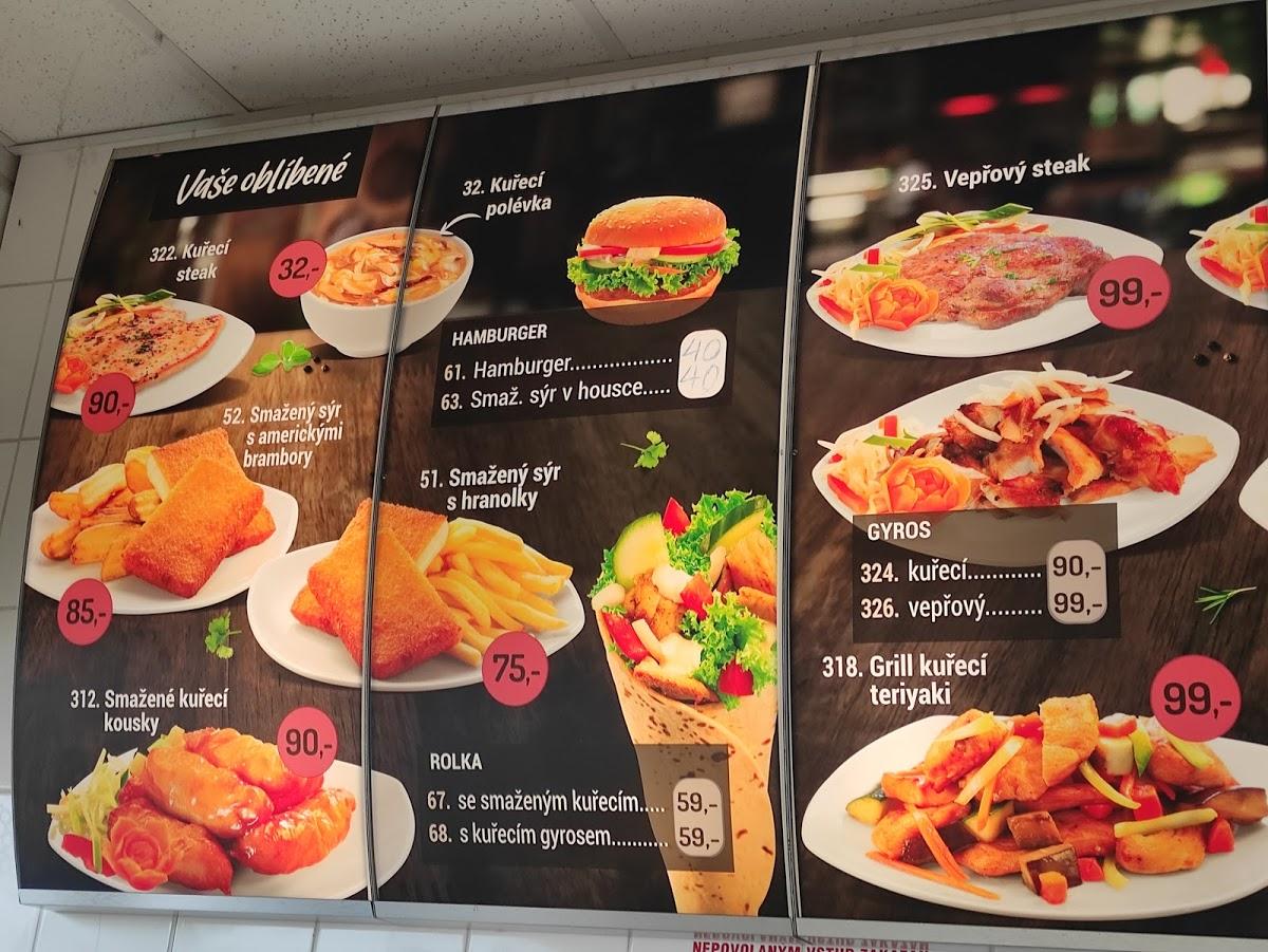 Menu at GUTY restaurant, Pisek, Nádražní 2590