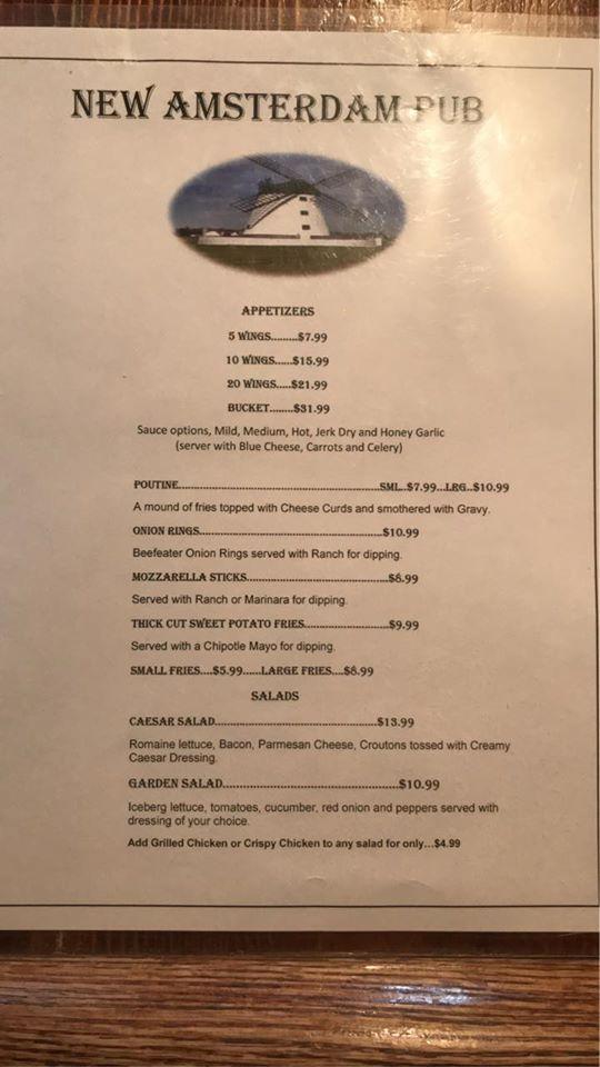 Menu At New Amsterdam Pub Canada Menu At New Amsterdam Pub Canada