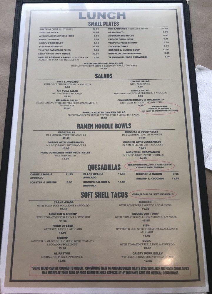 Menu at Nichols West restaurant, Congress
