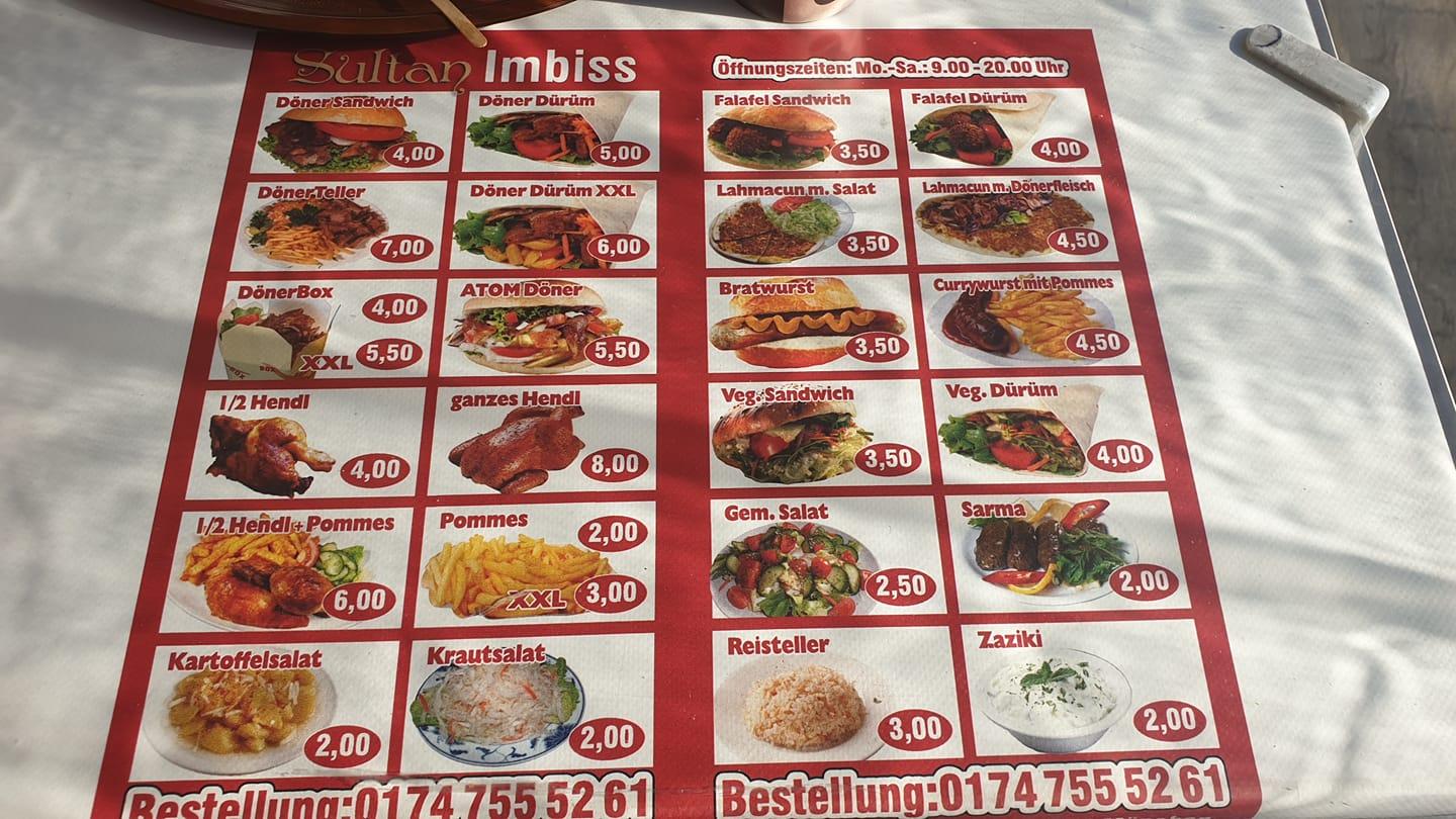 Speisekarte von Sultan Imbiss restaurant, München