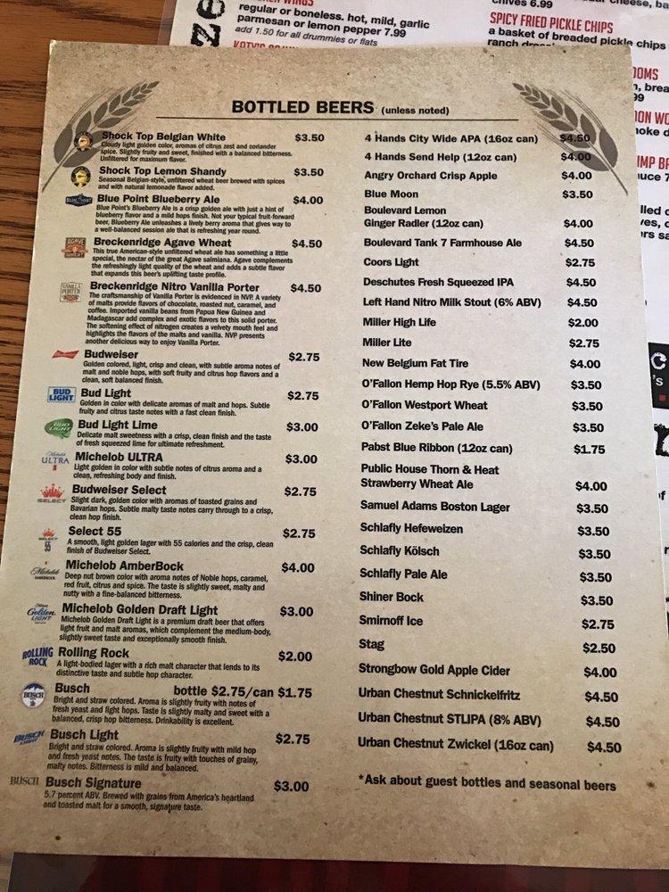 Menu at Suwallers Bar & Grill, St. Louis