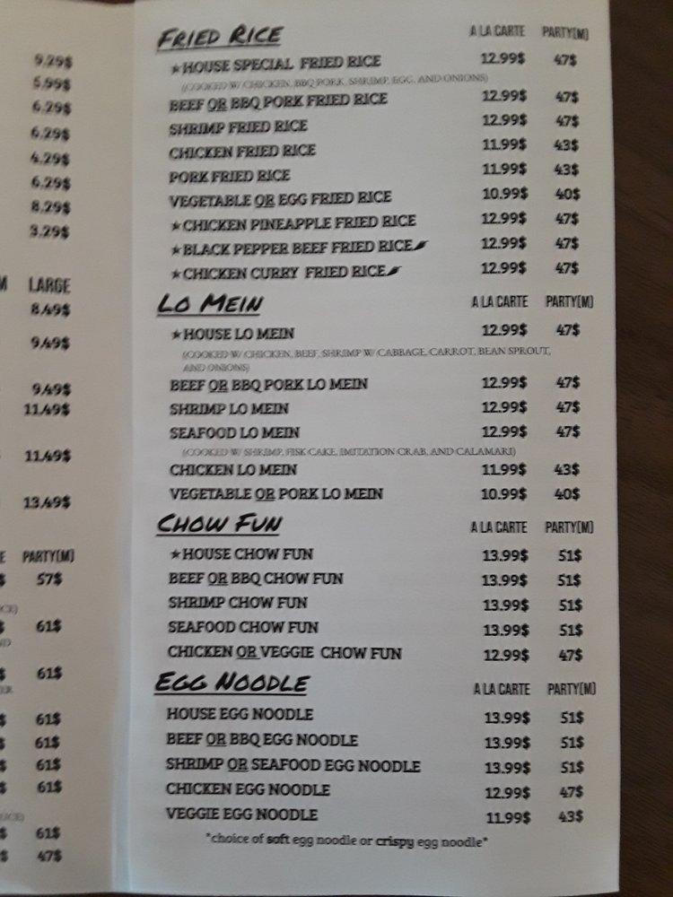 Menu at China 1968 restaurant, El Cajon, 500 Broadway