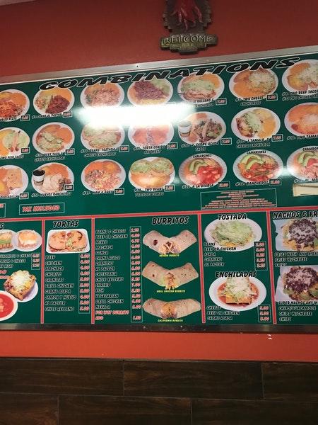 Menu at Fausto's Mexican Grill restaurant, Henderson, 595 College Dr