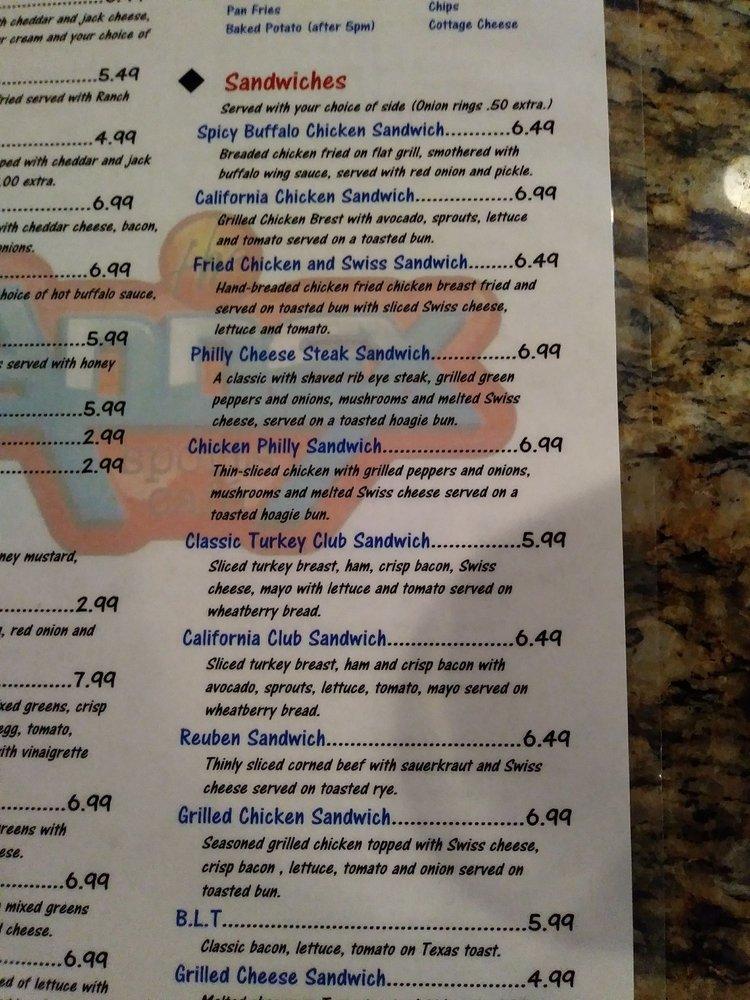 Menu at Annex Sports Cafe, Woodward