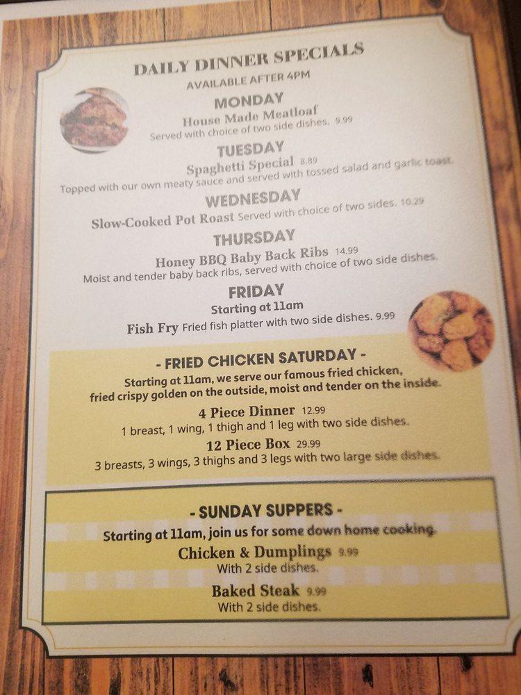 Menu at Harding's Family Restaurant, Charleston