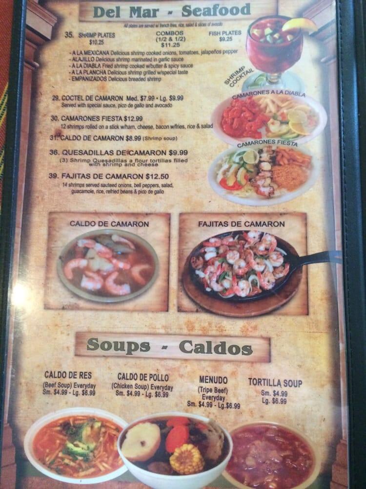 Menu at Chile Verde Mexican Restaurant, San Antonio, Monaco Cir