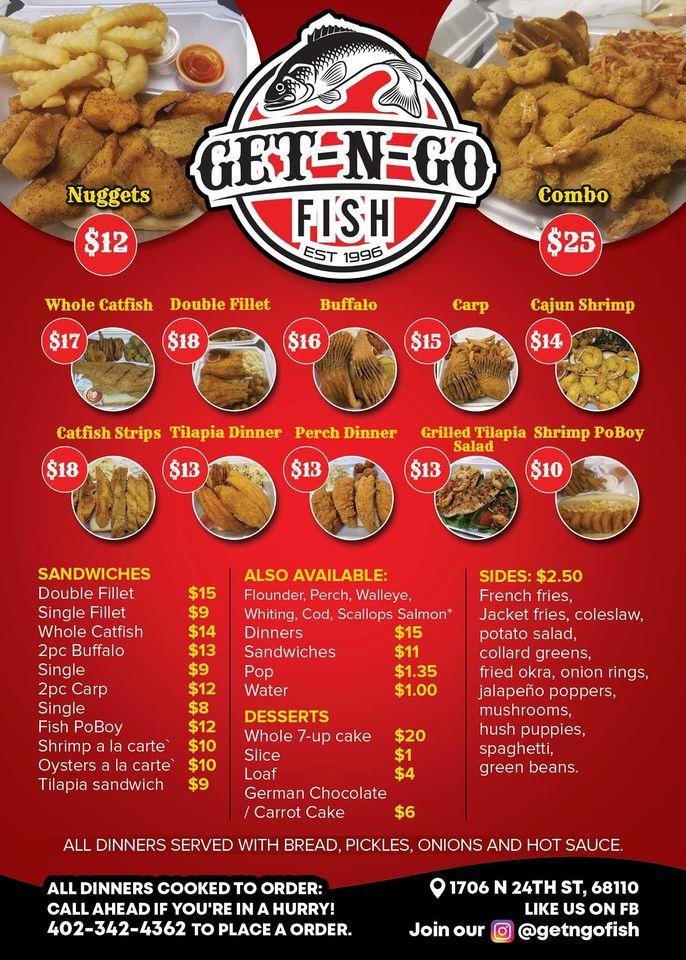 Menu at Get N Go Fish restaurant, Omaha