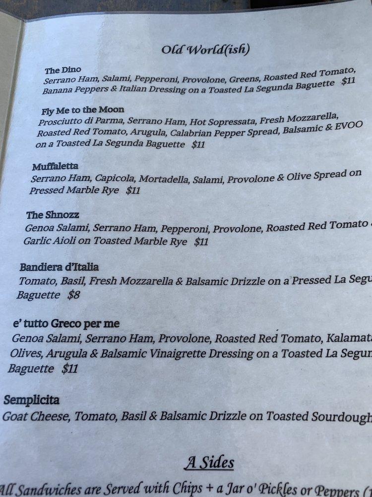 Menu at HopScotch Cafe, Dunedin