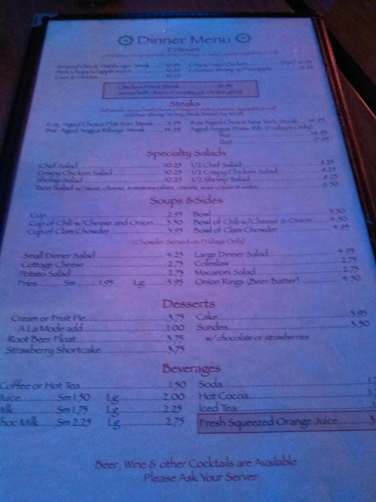 Menu at Kozy Korner Restaurant, Saint Helens