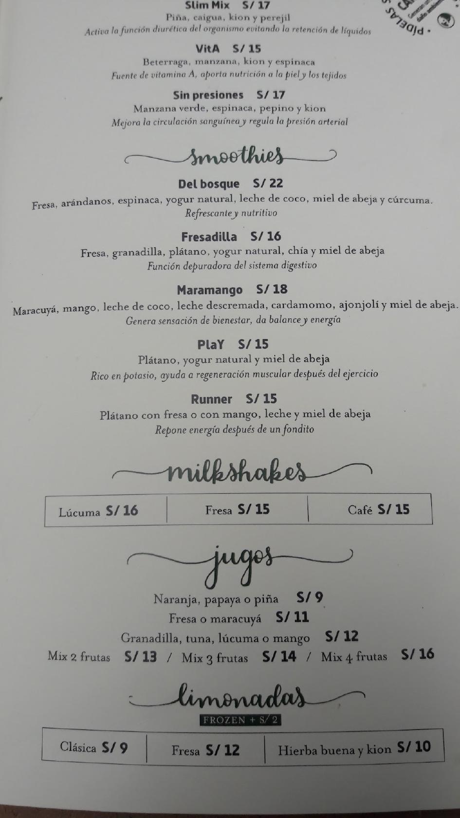 Menu at La Bodega Verde cafe, Barranco District, Av. el Sol Oeste 203