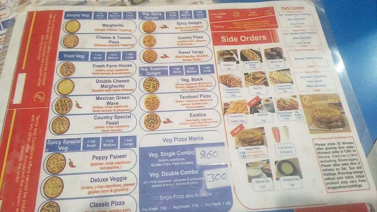 Menu at Pizza Cafeteria, Ferozepur Cantt, PILOT CHOWK
