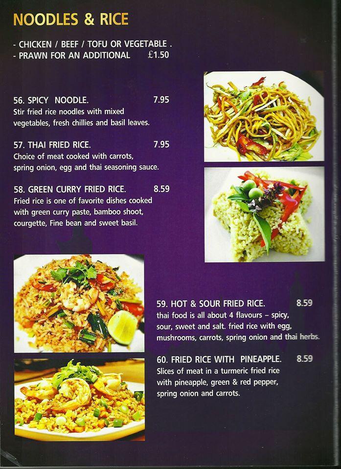 Menu at The Royal Thai Taste restaurant, Crawley