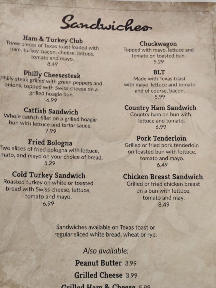 Menu at The Cottage Cafe, Nicholasville