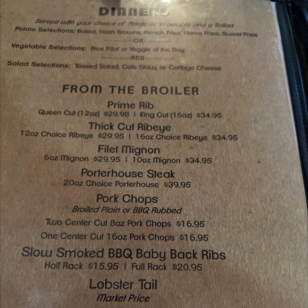 Menu at Long Branch Saloon pub & bar, Amboy