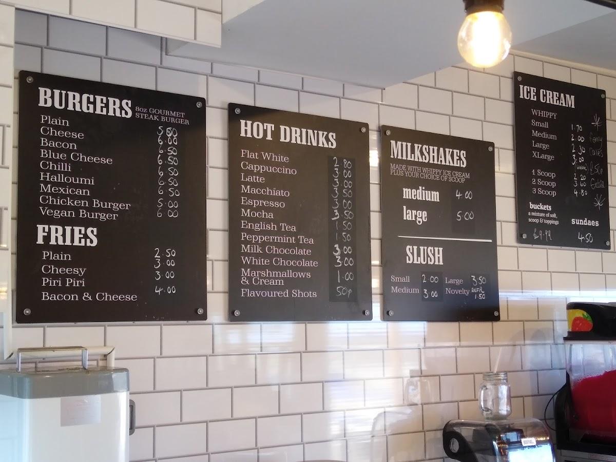 Menu at The Cow Shed restaurant, Great Yarmouth