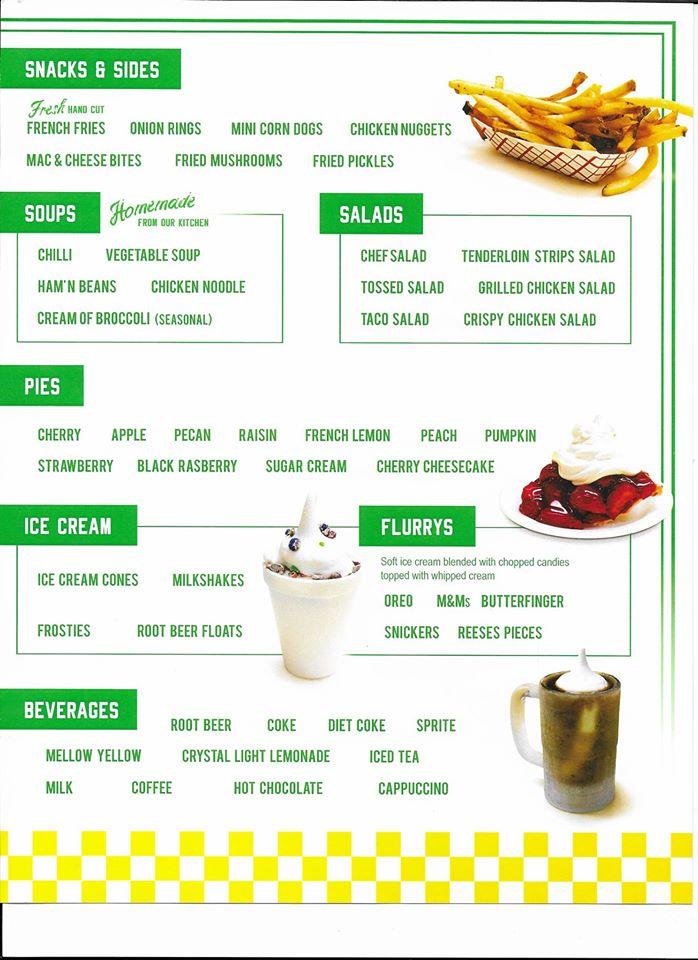 Menu at Willow restaurant, Celina
