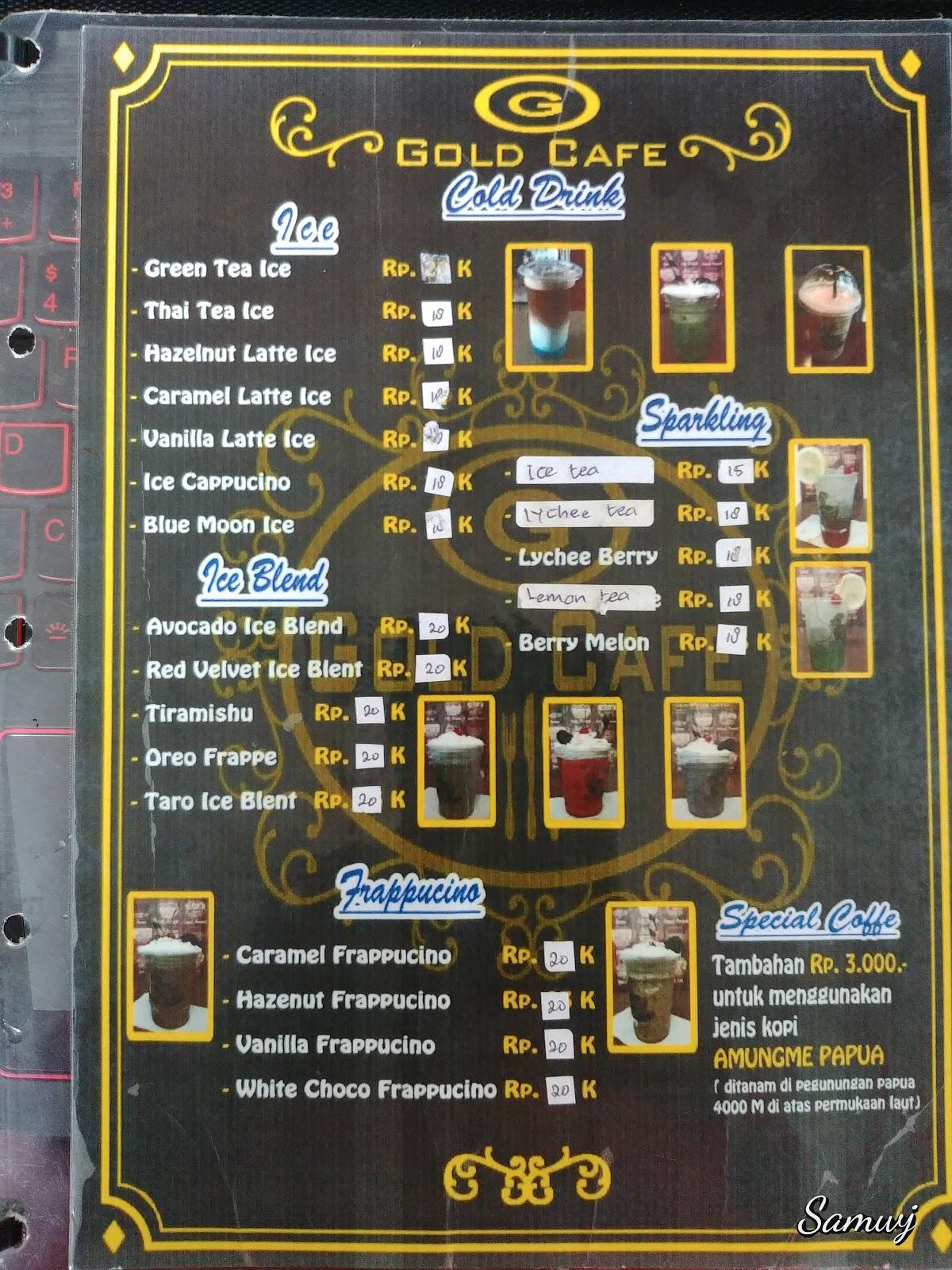 Menu at GOLD CAFE, Makassar