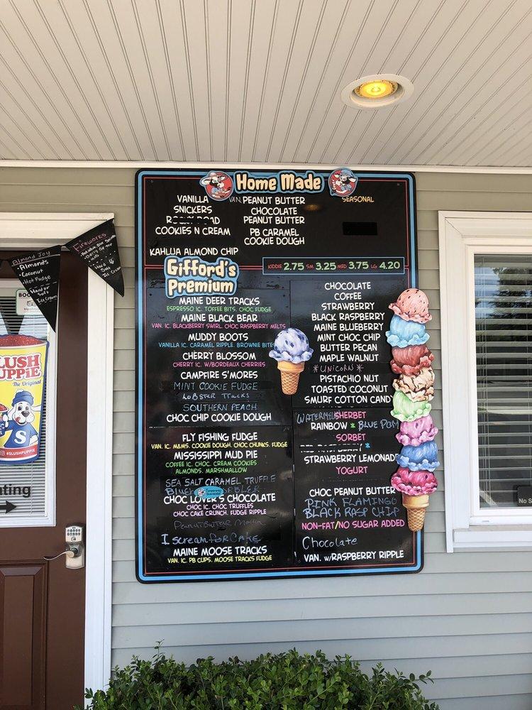 Menu at Glen Dairy Bar, Watkins Glen