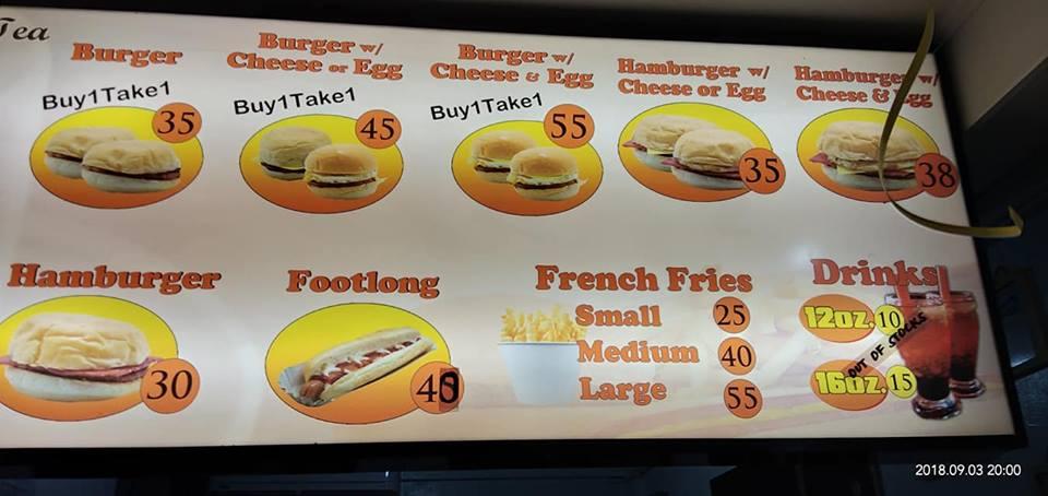 Menu at Star Frappe Heavens Burger restaurant, Concepcion